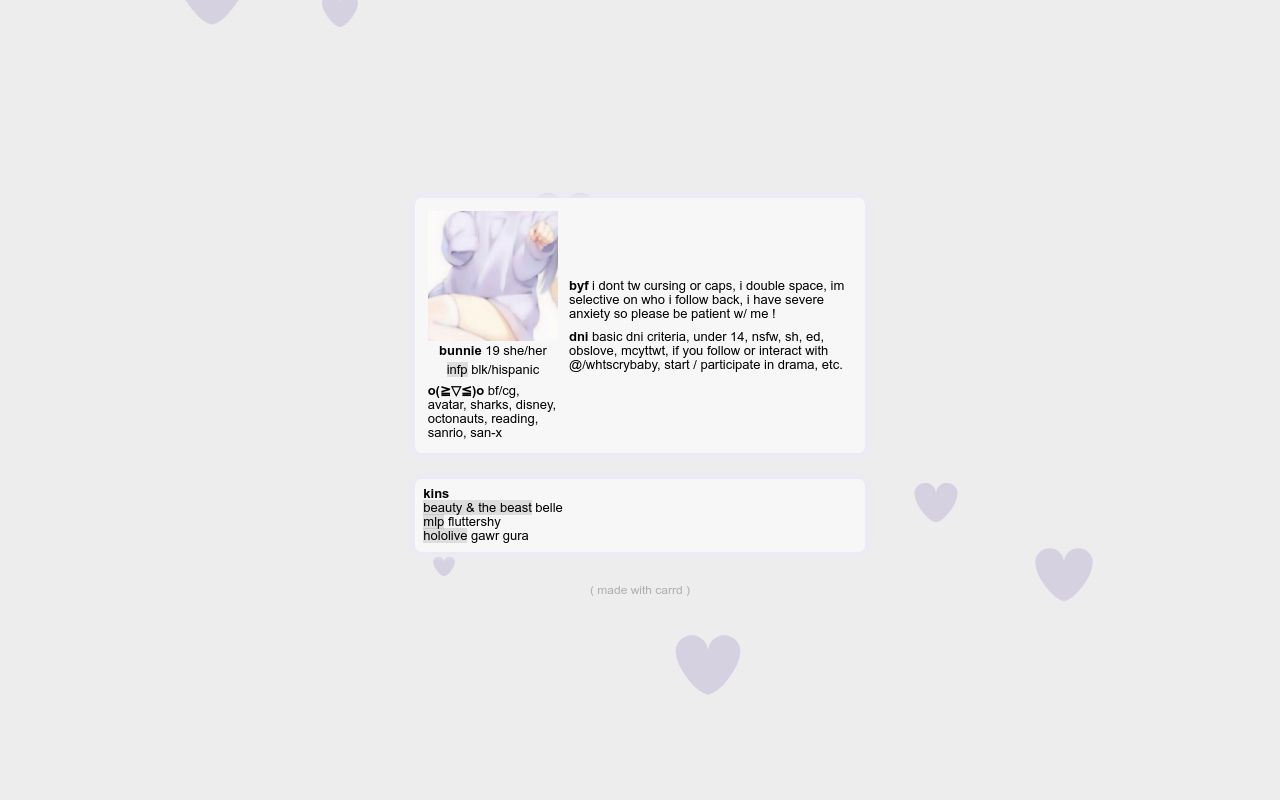 bunnie's burrow ౨ৎ